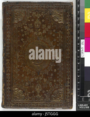 The upper cover of the book 'Basilicon Doron', a royal manuscript ...