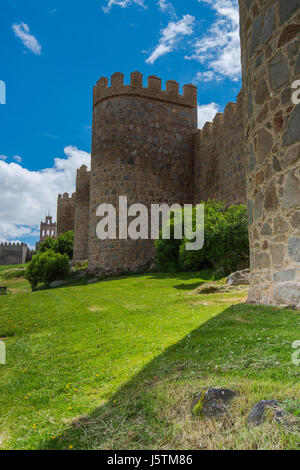 Defence walls around Avila town, Spain Stock Photo - Alamy