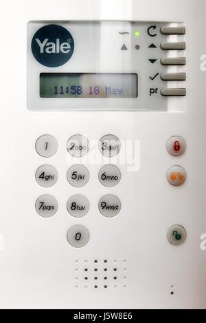 keypad entry system for a home burglar alarm in the USA United States ...