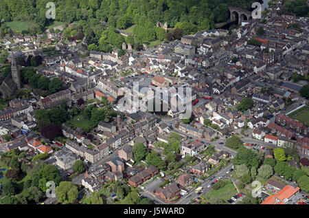 aerial view of Knaresborough town centre, North Yorkshire, UK Stock ...