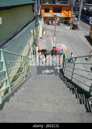 The Katipunan Footbridge, located in EDSA near Bagong Barrio, Caloocan ...