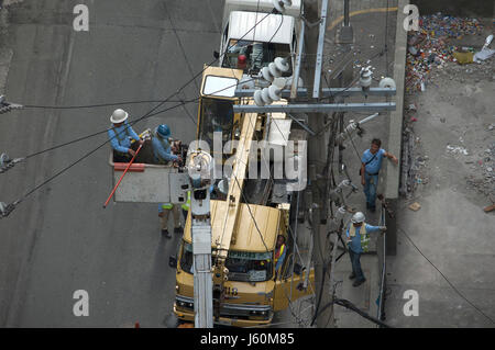 Electrical work, Manila, Philippines Stock Photo - Alamy