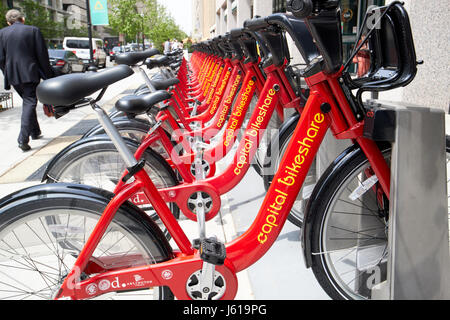 capital bikeshare bike hire sharing scheme Washington DC USA Stock ...