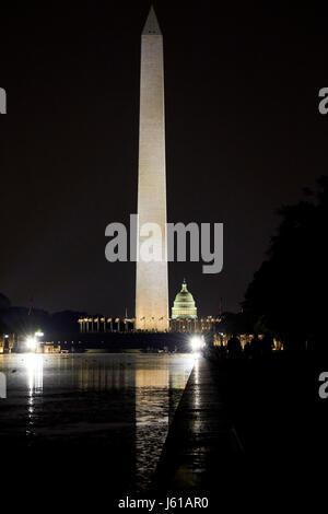 Washington Monument US Capitol Reflecting Pool Sunrise Washington DC ...