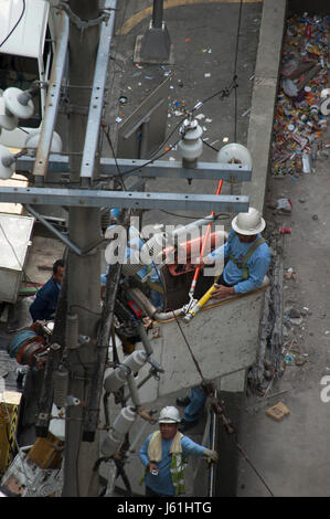 Electrical work, Manila, Philippines Stock Photo - Alamy