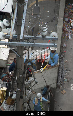 Electrical work, Manila, Philippines Stock Photo - Alamy