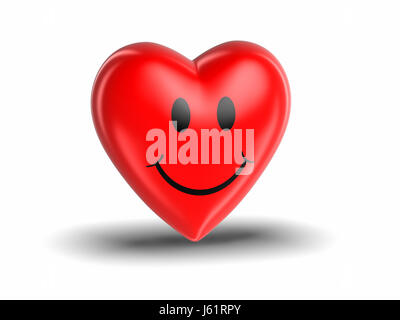 Heart with smile icon. Image with clipping path Stock Photo - Alamy