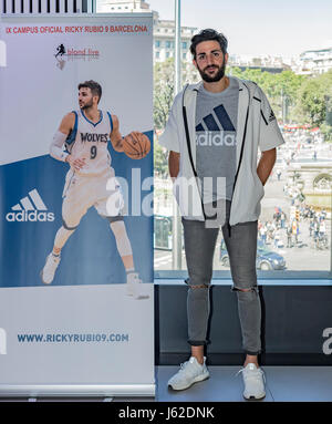 Basketball player Ricky Rubio during the presentation of the " I Campus ...