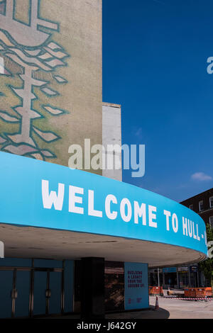 Sign, welcome to Hull, City of Culture 2017, Hull, Humberside, East ...