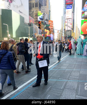 Fake Donald Trump on Time Square, NewYork Stock Photo - Alamy