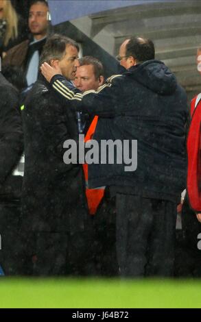 RAFAEL BENITEZ & ROBERTO MANCI CHELSEA V MANCHESTER CITY LONDON ENGLAND ...