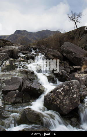 Waterfall on Afon Idwal, Snowdonia, North Wales, UK Stock Photo - Alamy
