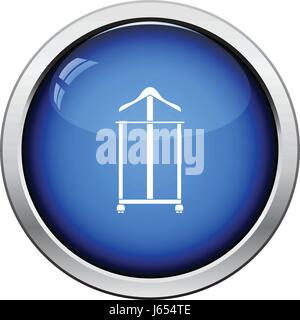 Hanger stand icon. Glossy button design. Vector illustration Stock ...