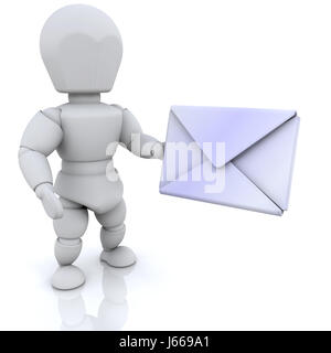 object male masculine person email letter mail envelope mailing render ...