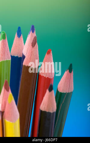 colored pencils against color gradient Stock Photo - Alamy
