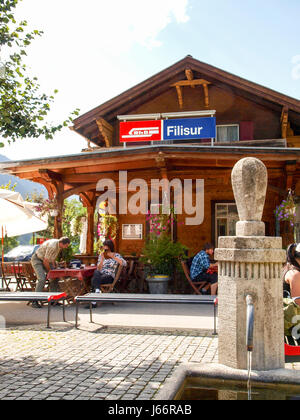 train station filisur,switzerland Stock Photo - Alamy