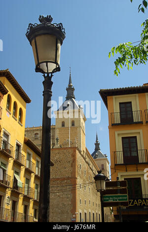 city town spain fortress blockhouse chateau castle blue tower ...