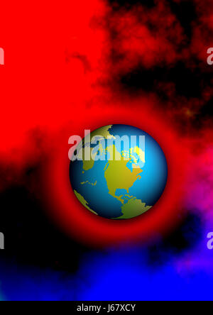 overheated earth in space Stock Photo - Alamy