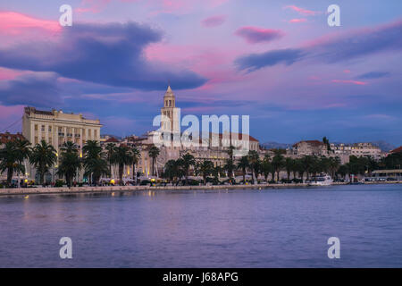 Split waterfront panoramic view from pier Stock Photo - Alamy