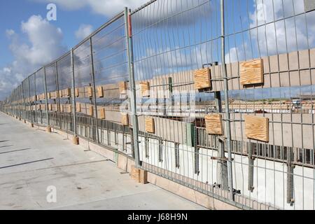 Building Site Fence Fencing Hoarding Timber Wood Stock Photo - Alamy