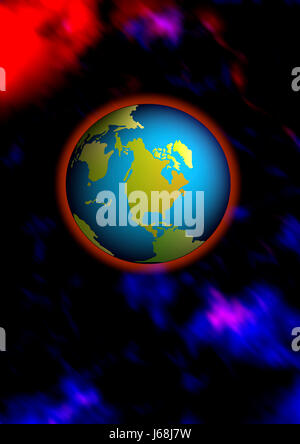 overheated earth in space Stock Photo - Alamy