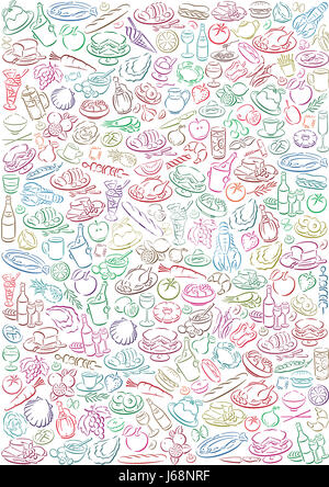 colorful transparent food symbols Stock Photo - Alamy