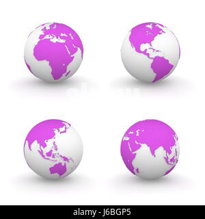 Violet World map with countries Stock Photo - Alamy