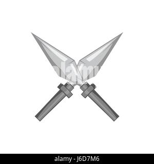 Crossed spikes icon, black monochrome style Stock Vector Image & Art ...