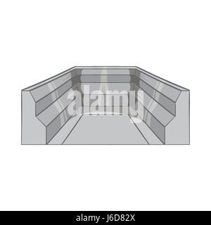 Rectangular stadium icon, black monochrome style Stock Vector Image ...
