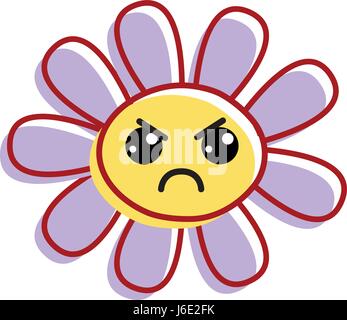Flower angry face emoji Stock Vector Image & Art - Alamy