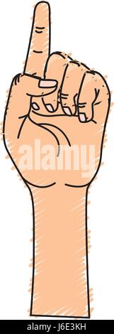 cute hand with pinky up symbol Stock Vector Image & Art - Alamy