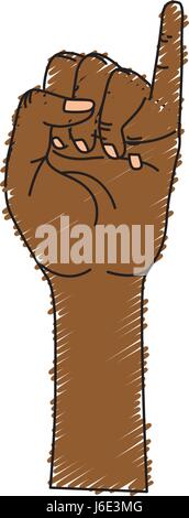 cute hand with pinky up symbol Stock Vector Image & Art - Alamy