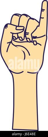 cute hand with pinky up symbol Stock Vector Image & Art - Alamy