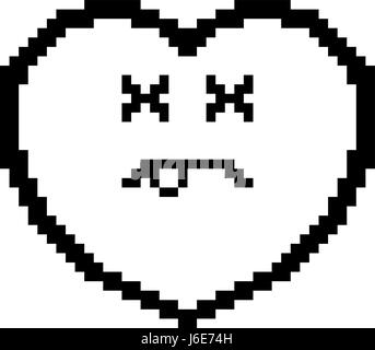 An illustration of a ghost looking dead in an 8-bit cartoon style Stock ...