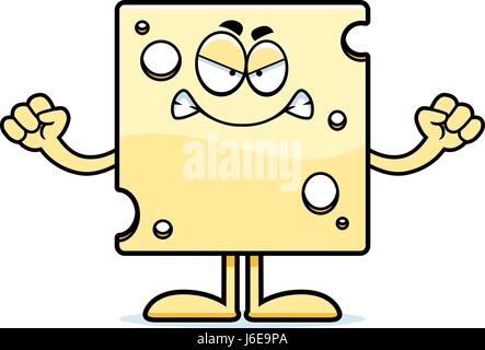 An illustration of a very angry looking cartoon cheese man character ...