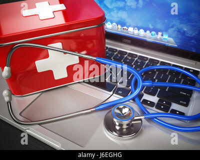 Laptop first aid Stock Photo - Alamy