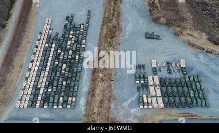 Part of the Marine Corps Prepositioning Program-Norway, vehicles are ...