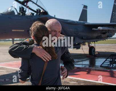 A 96th Test Wing commander completes a fini-flight at Eglin Air Force ...