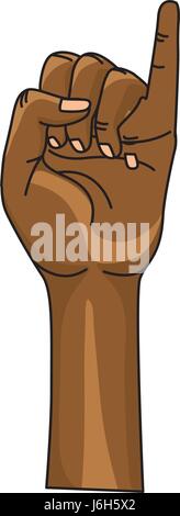 cute hand with pinky up symbol Stock Vector Image & Art - Alamy