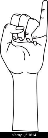 cute hand with pinky up symbol Stock Vector Image & Art - Alamy