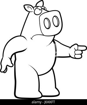 cartoon angry pig pointing Stock Vector Image & Art - Alamy