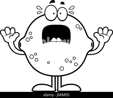 A cartoon illustration of a lemon looking scared Stock Vector Image ...