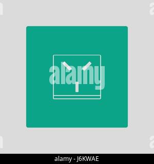 Israel electrical socket icon. Gray background with green. Vector ...