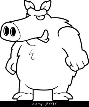 A cartoon boar with an angry expression Stock Vector Image & Art - Alamy
