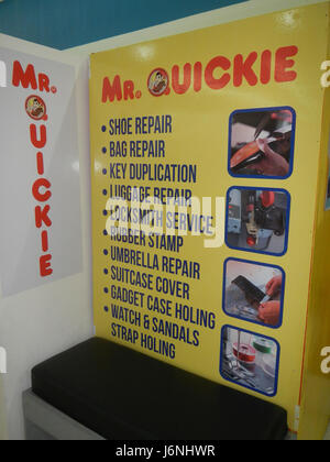 Mr. Quickie at SM City Baliuag, Philippines, is a popular shoe repair ...