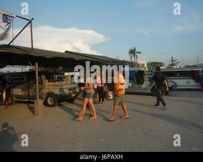 The image showcases the jeep transport terminal located in Santo ...