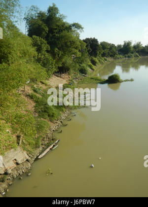 The image highlights the old and new bridges at Sulipan in Apalit ...