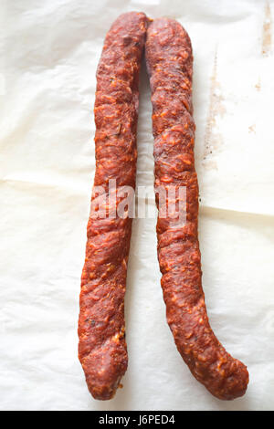 Smoked Spicy Polish Sausage Kielbasa Stock Photo - Alamy
