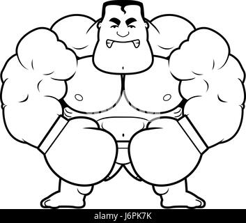 A cartoon illustration of a boxer flexing Stock Vector Image & Art - Alamy