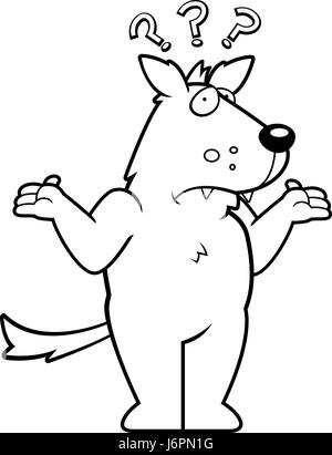 A cartoon wolf looking confused and shrugging Stock Vector Image & Art ...